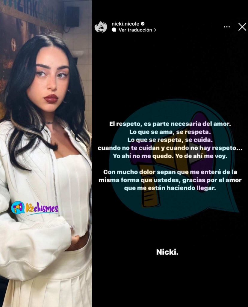 Por primera vez, Nicki Nicole habló de su ruptura con Peso Pluma ...