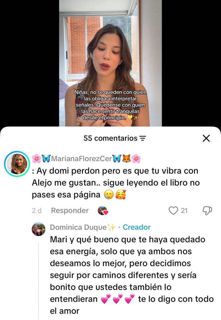 ¿Hay posibilidad? Así respondió Dominica Duque a una seguidora que le ...